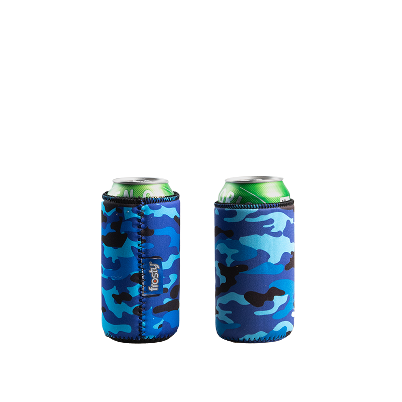 Blue Camo can and bottle cooler covers. – Frosty Neoprene Coolers