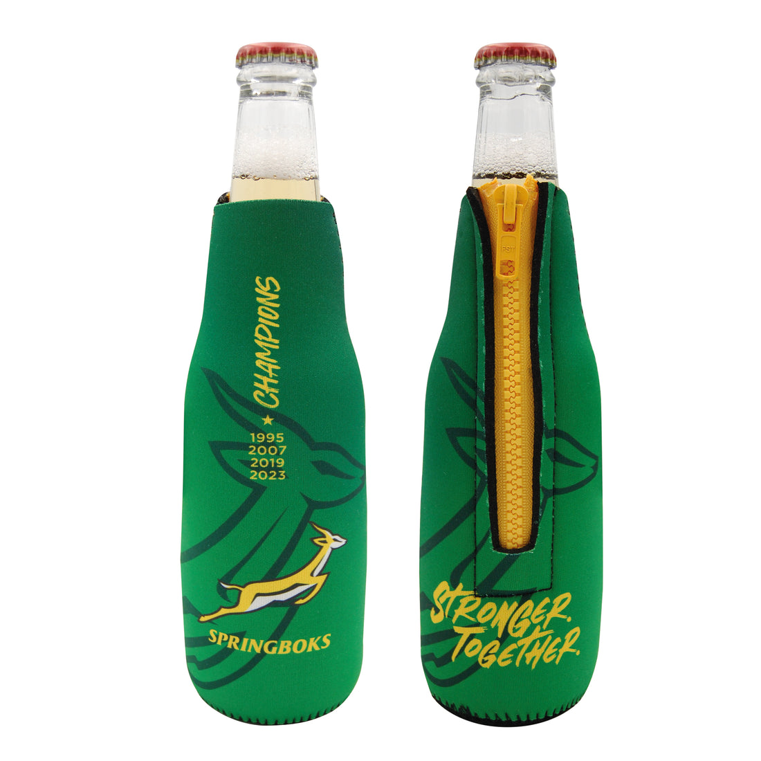 Springbok Champions Zip Beer Cooler 340ml – Frosty Neoprene Coolers
